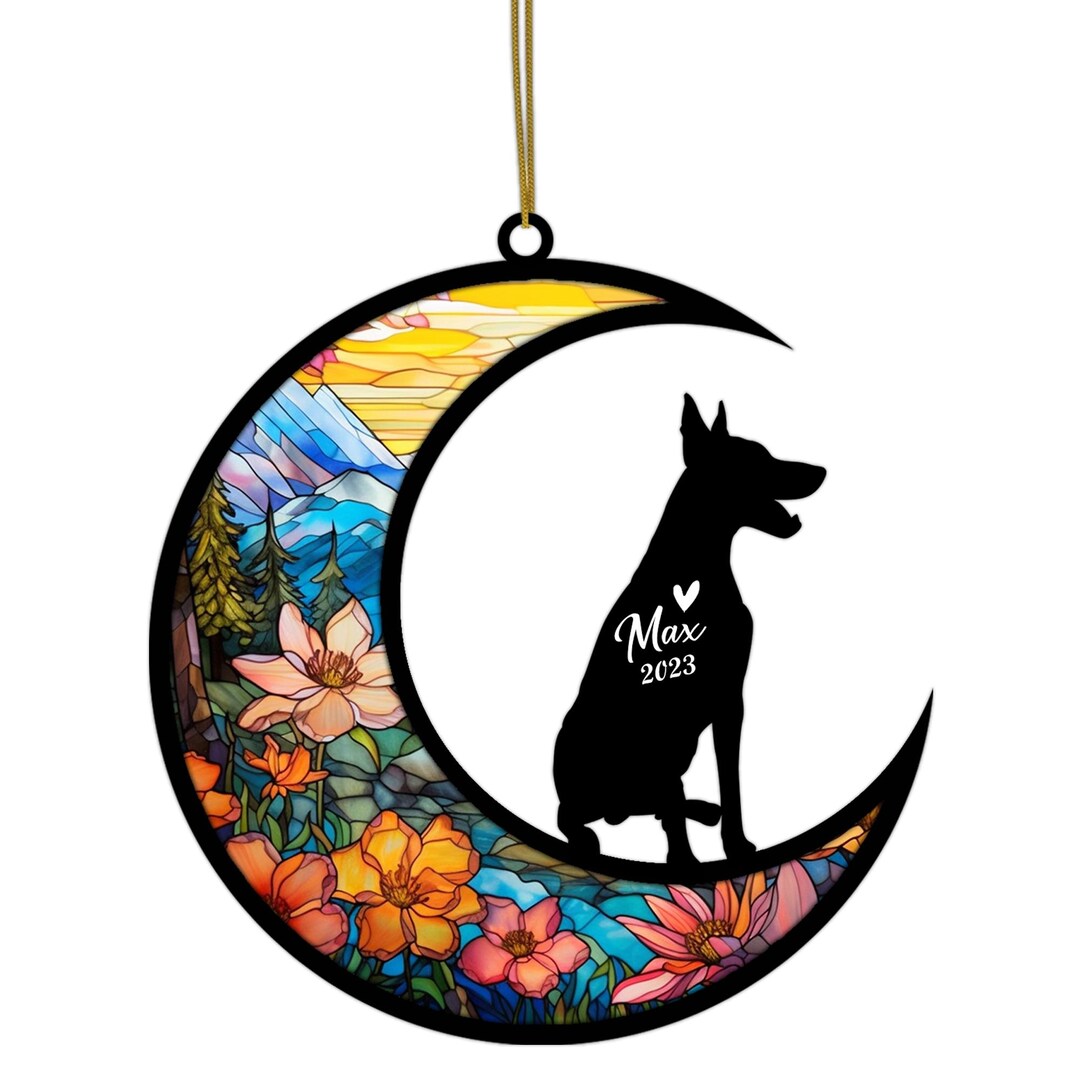 Personalized Doberman Memorial Ornament: Custom Dog Loss Bereavement ...