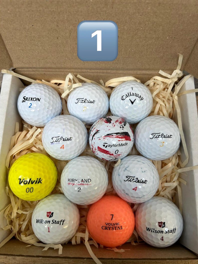 Golf Balls X12 Recycled Golf Gift - Etsy UK