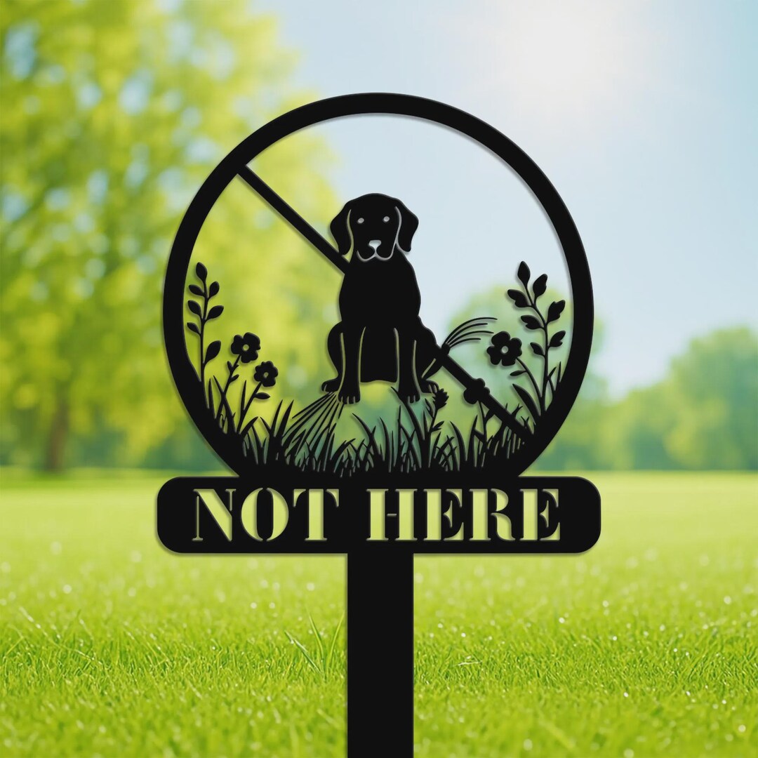 No Pooping Dog Metal Sign, Funny Yard Decor, Dog Waste Warning Sign ...