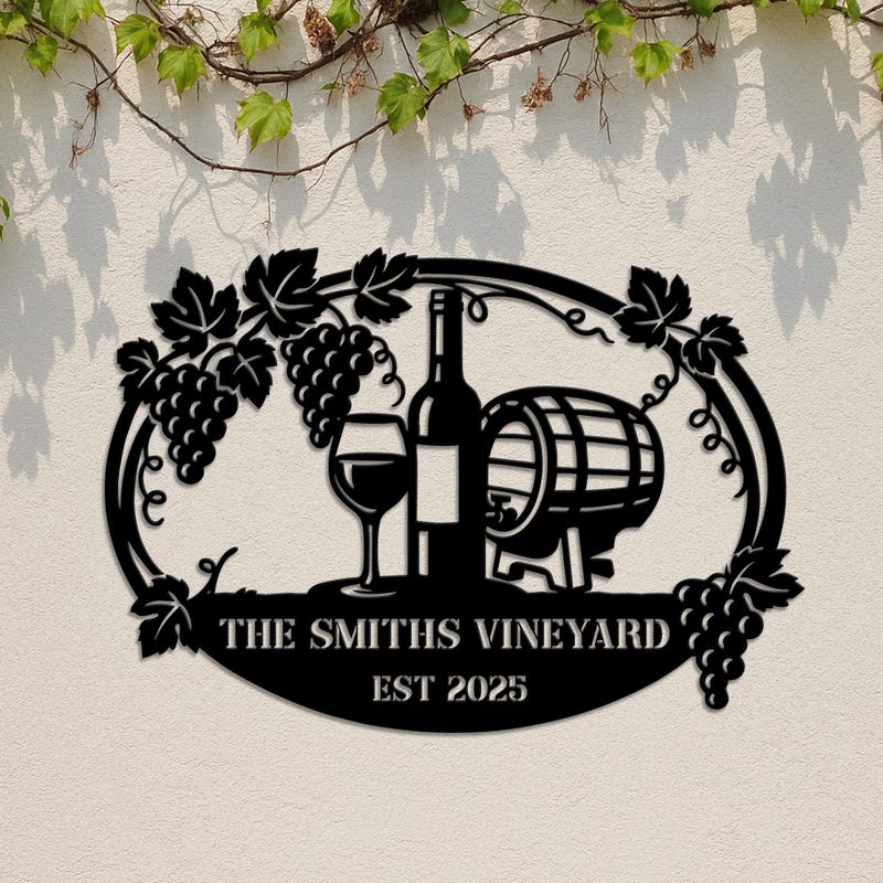 Metal Vineyard Signs - Etsy