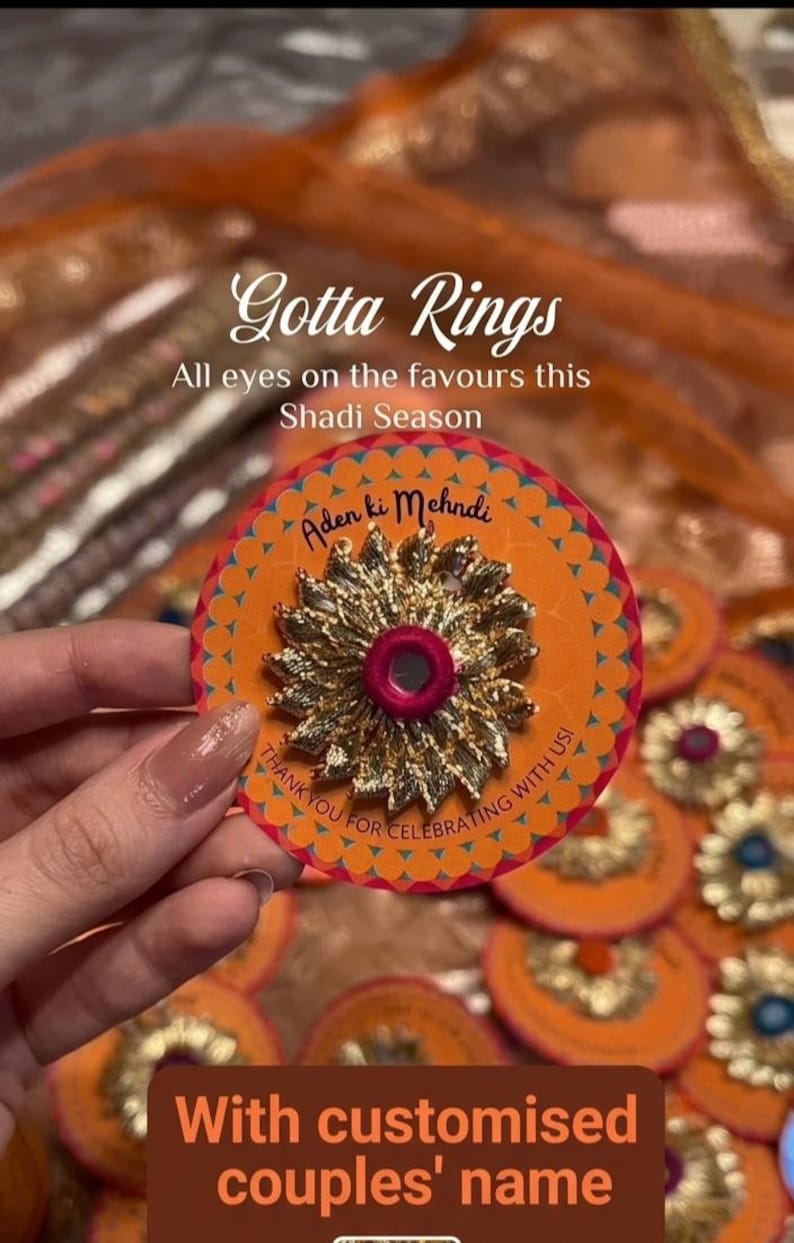 50x Golden Gotta Rings : Indian Wedding Favors,haldi Mhendi Gifts - Etsy