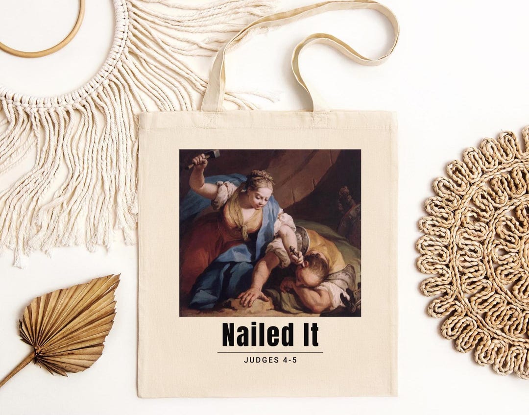 Jael Yael Tent Peg Bag, Women's Christian Bag, Bible Verse Gift, Nailed ...