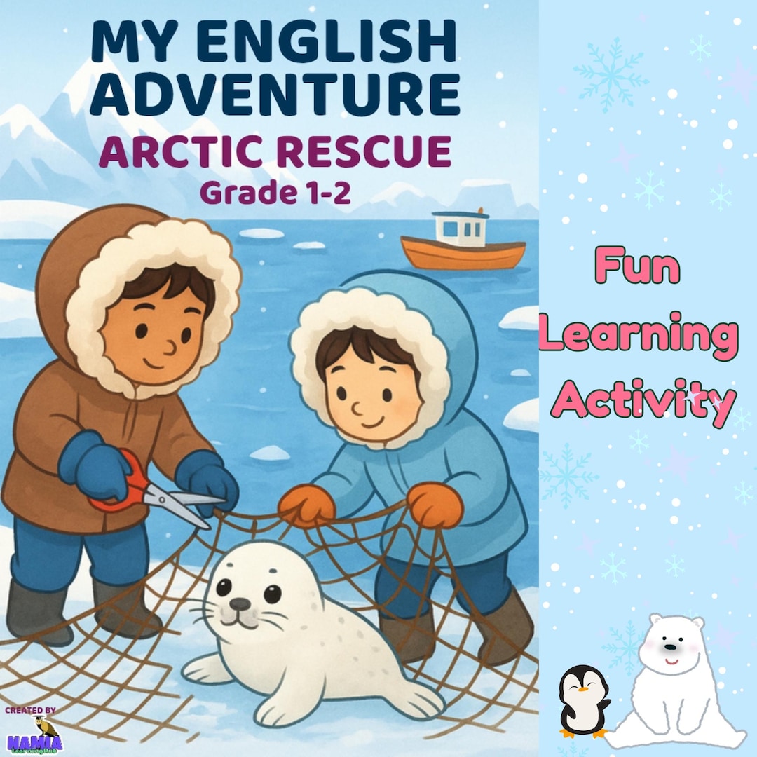 Arctic Rescue English Worksheets, Grades 1-2 (PDF Download) - Etsy