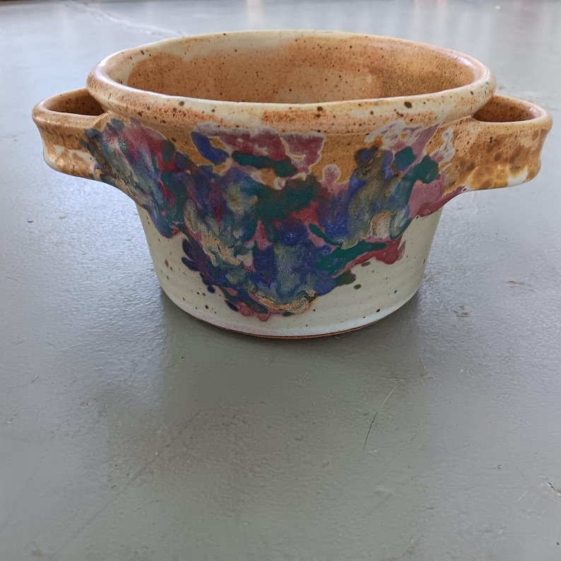 Chamberlain Pottery Large Bread Baker Handles Serving Bowl Crock ...