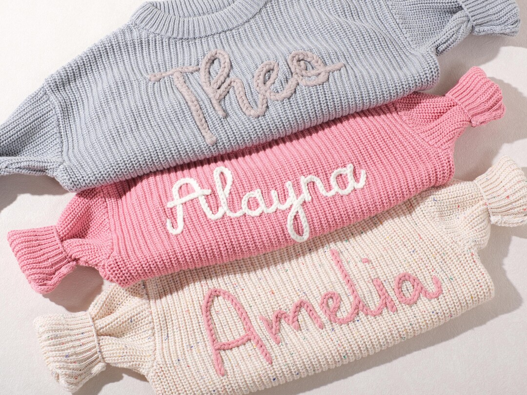 Personalized Baby Sweater With Name | Custom Embroidered Jumper ...