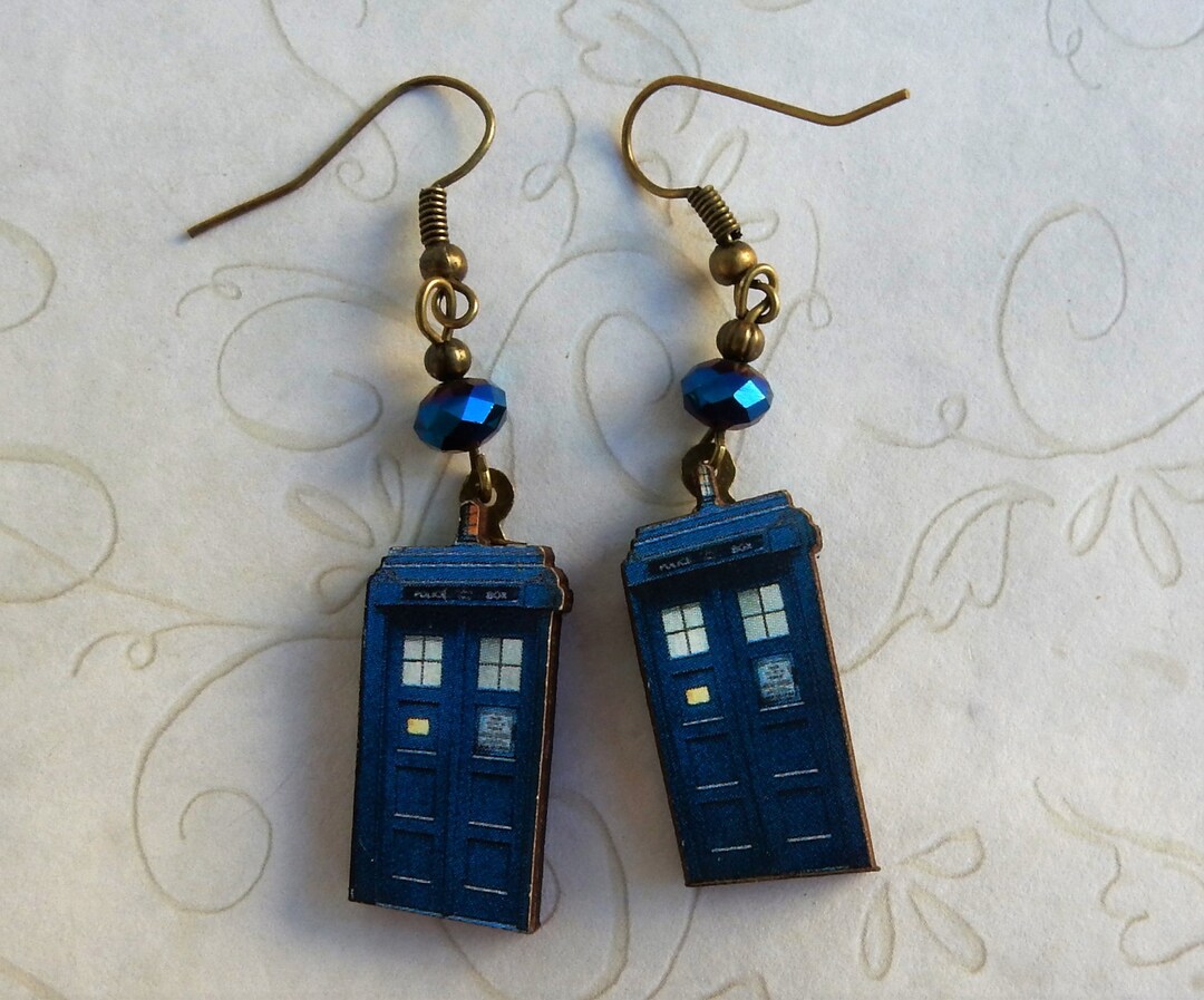 Blue Police Box Earrings, Doctor Earrings, Who, Time Machine, Who ...