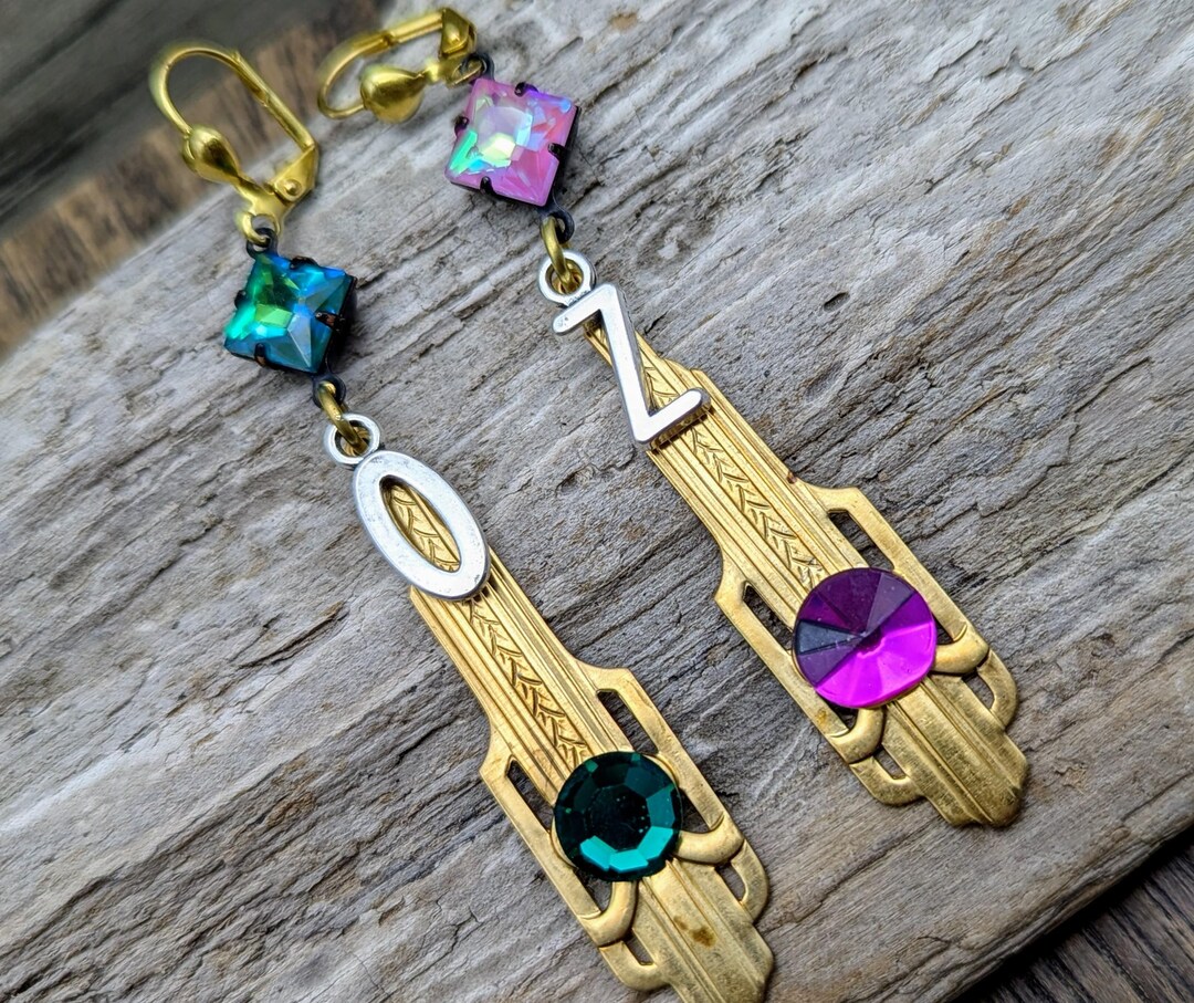 Wicked Earrings, Wicked, Wizard of Oz Earrings, Oz Jewelry, Pink and ...