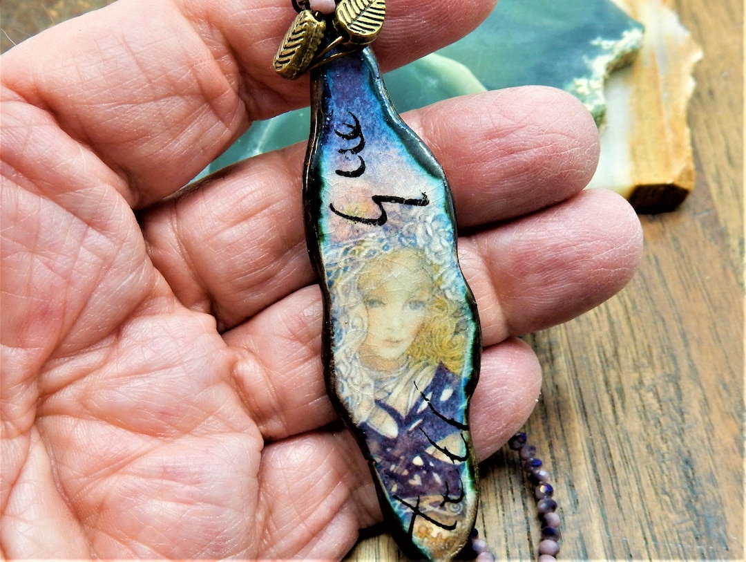 Fairy Tale Necklace, Woodland Fairy, Fairy Necklace, Ceramic Beaded ...
