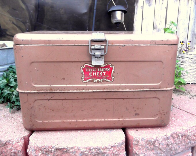 Little Brown Chest Cooler by Hemp and Co. From 1950s - Etsy