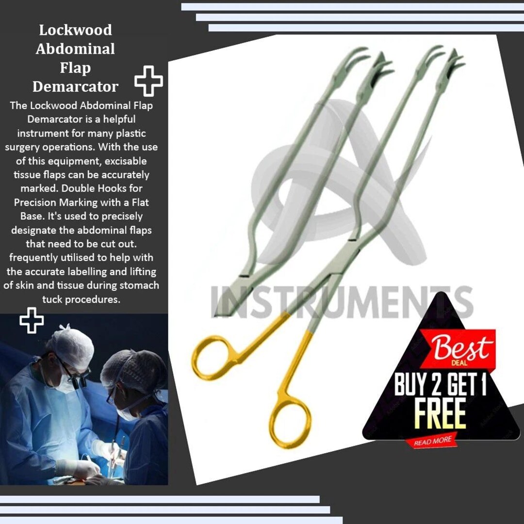 Lockwood Abdominal Flap Demarcator | Stainless Steel Abdominal Surgery ...
