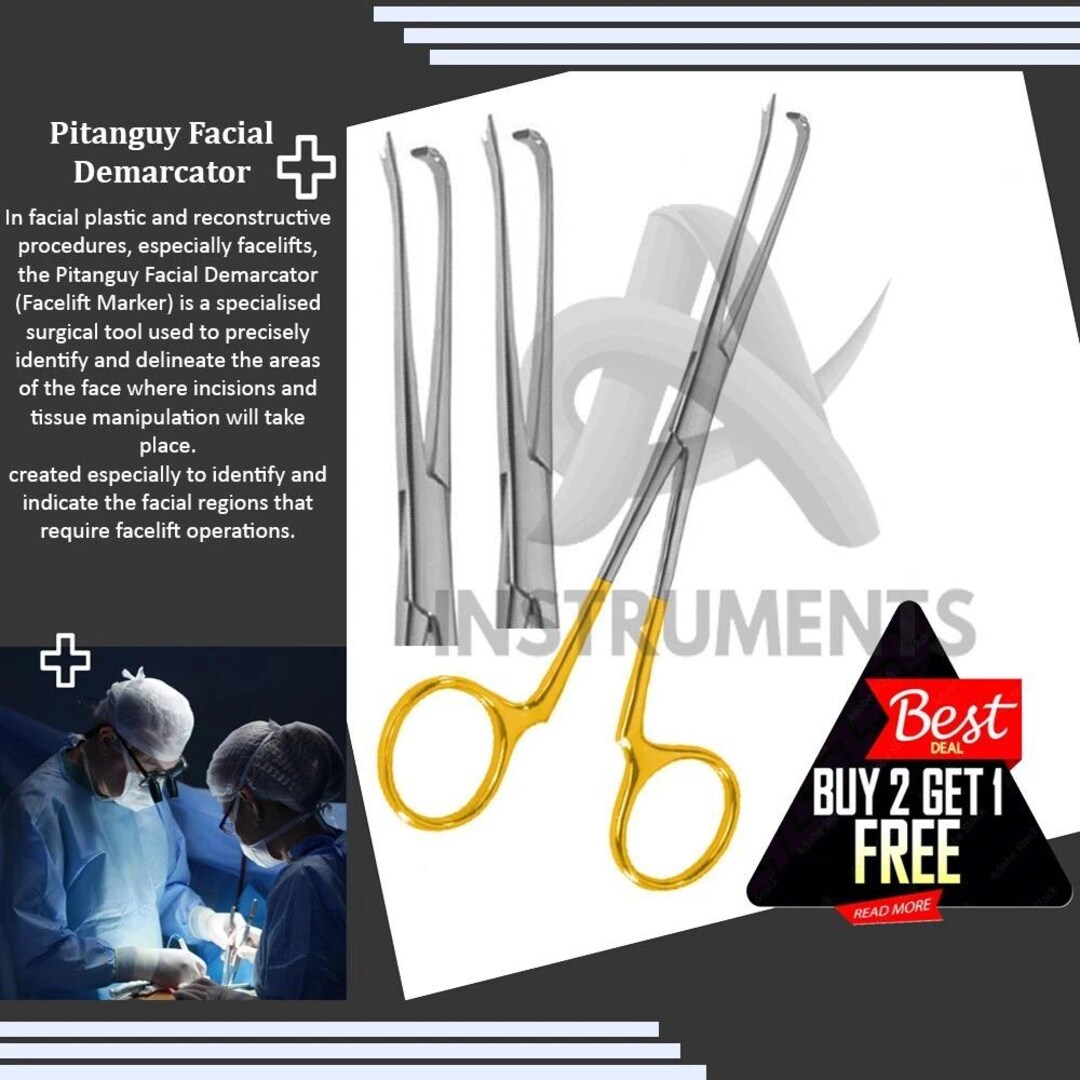 Pitanguy Flap Marker 16cm | Facial Surgical Demarcator | Gold Plated ...