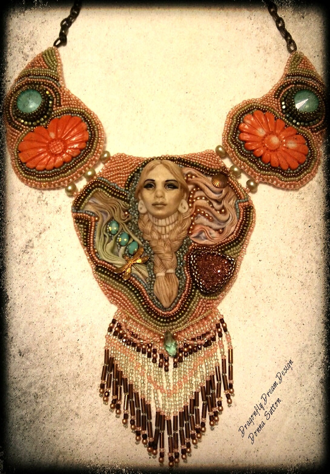 Bead Embroidered Bead Work Exclusive Laura Mears Indian Princess OOAK ...