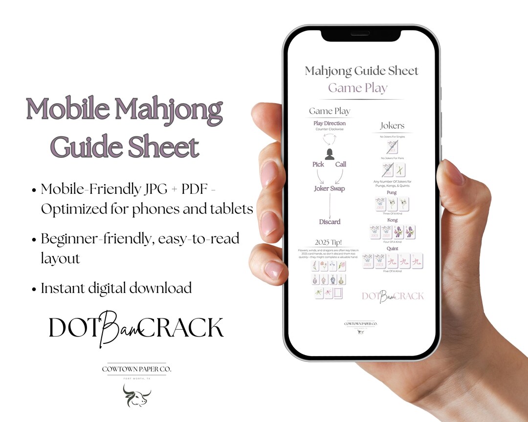 Mahjong Cheat Sheet Printable – American Mahjong Rules & Scoring Guide ...