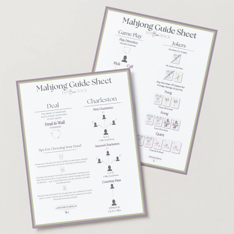 Printable 2025 Mahjong Cards - Etsy