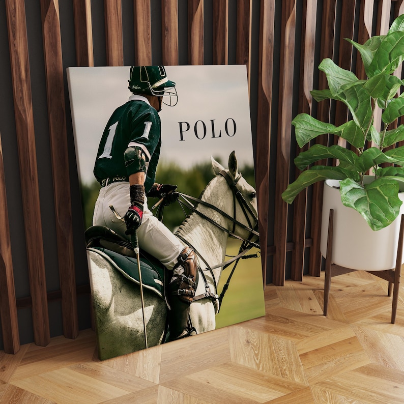Ralph Lauren Polo Canvas Art, Equestrian Sport Print, Masculine Wall ...