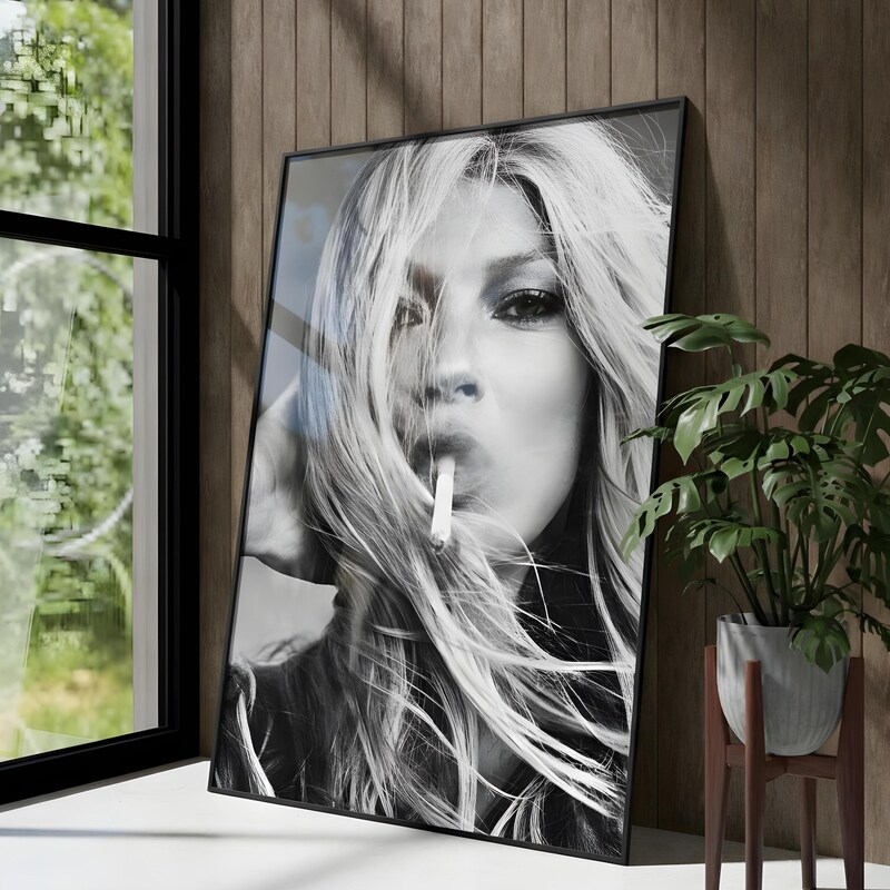 Kate Moss Framed Canvas - Etsy