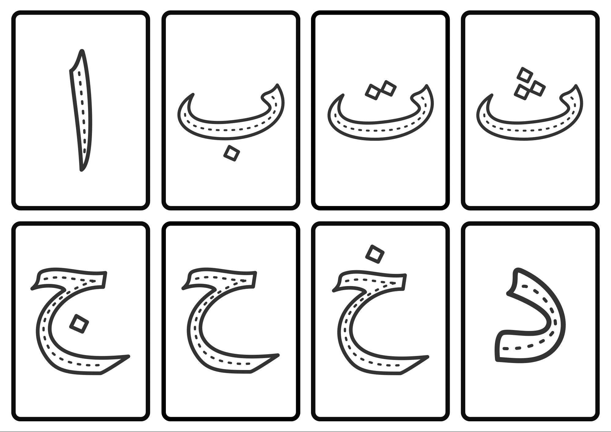Arabic Alphabet Flashcards | Printable Hijaiyah Tracing Cards for Kids ...