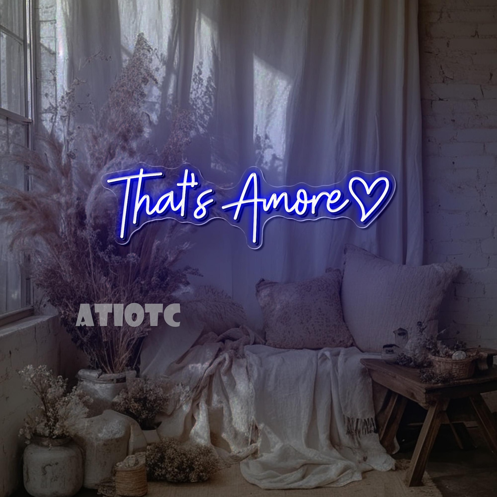 That's Amore Neon Wedding Sign, Custom LED Wall Decor - Etsy