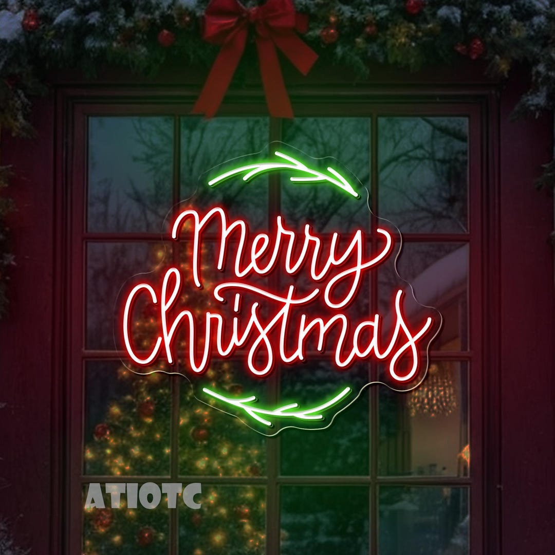 Merry Christmas LED Neon Sign, Holiday Wall Decor, Personalized Gift - Etsy