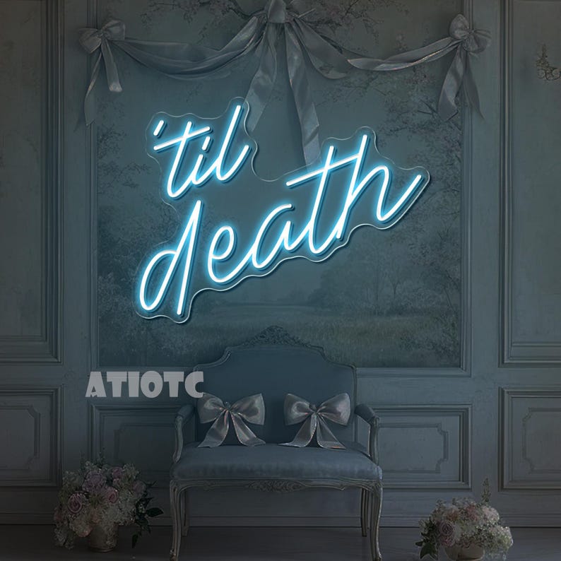 Til Death Neon Sign, Custom Wedding Decor, LED Light - Etsy Australia