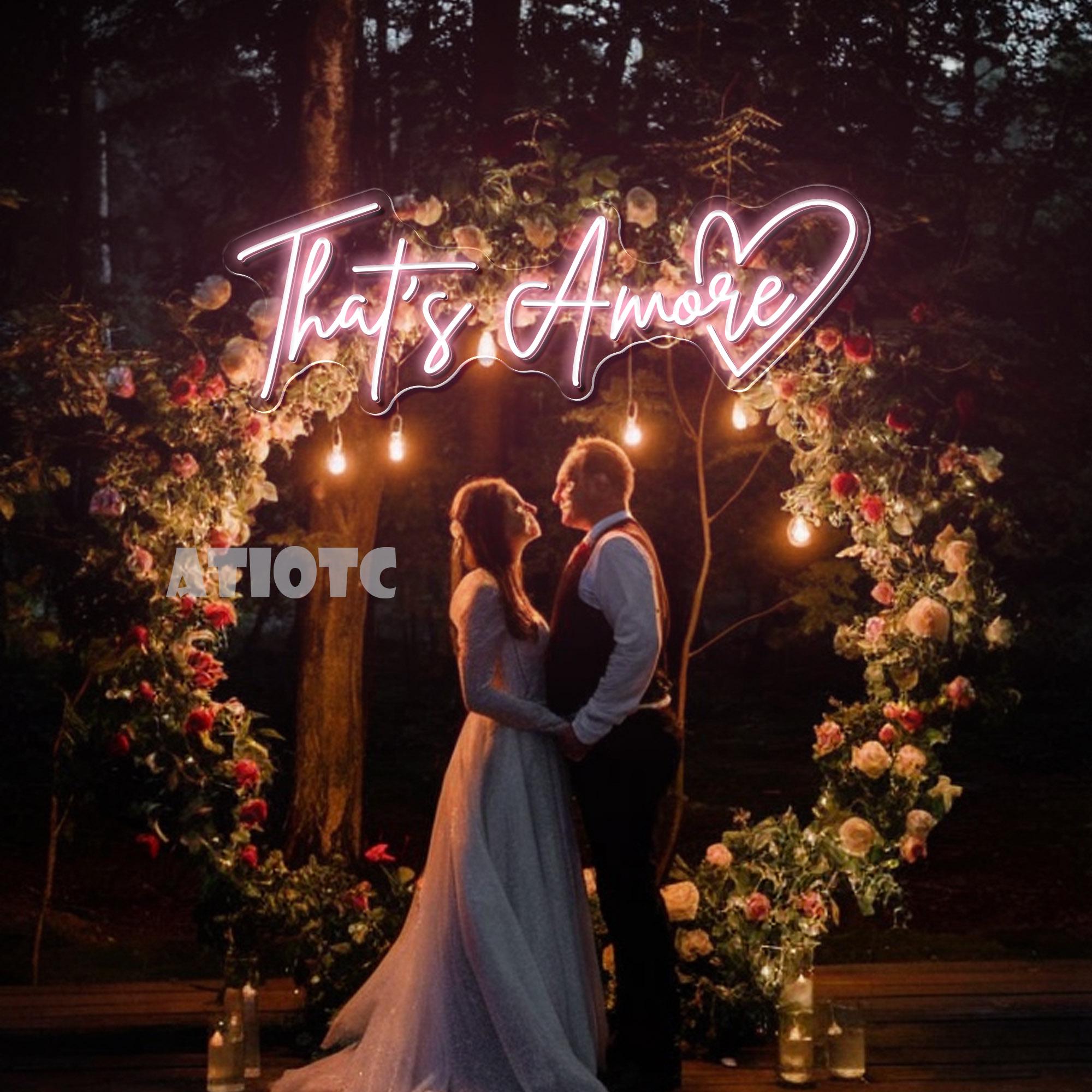That's Amore Neon Sign: Custom LED Wedding Backdrop Decor - Etsy