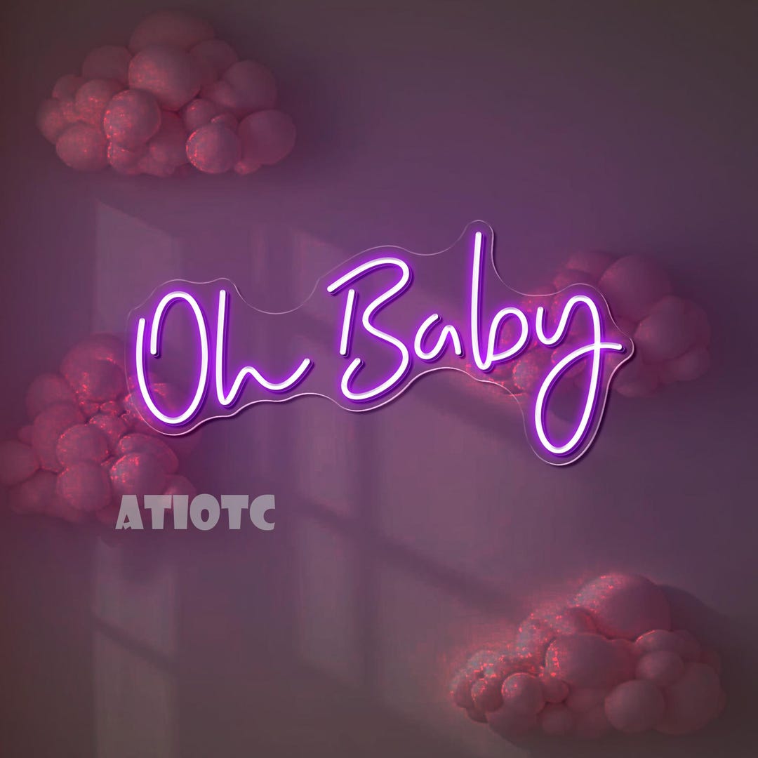 Custom LED Neon Sign, Personalized Name Gift, Oh Baby - Etsy