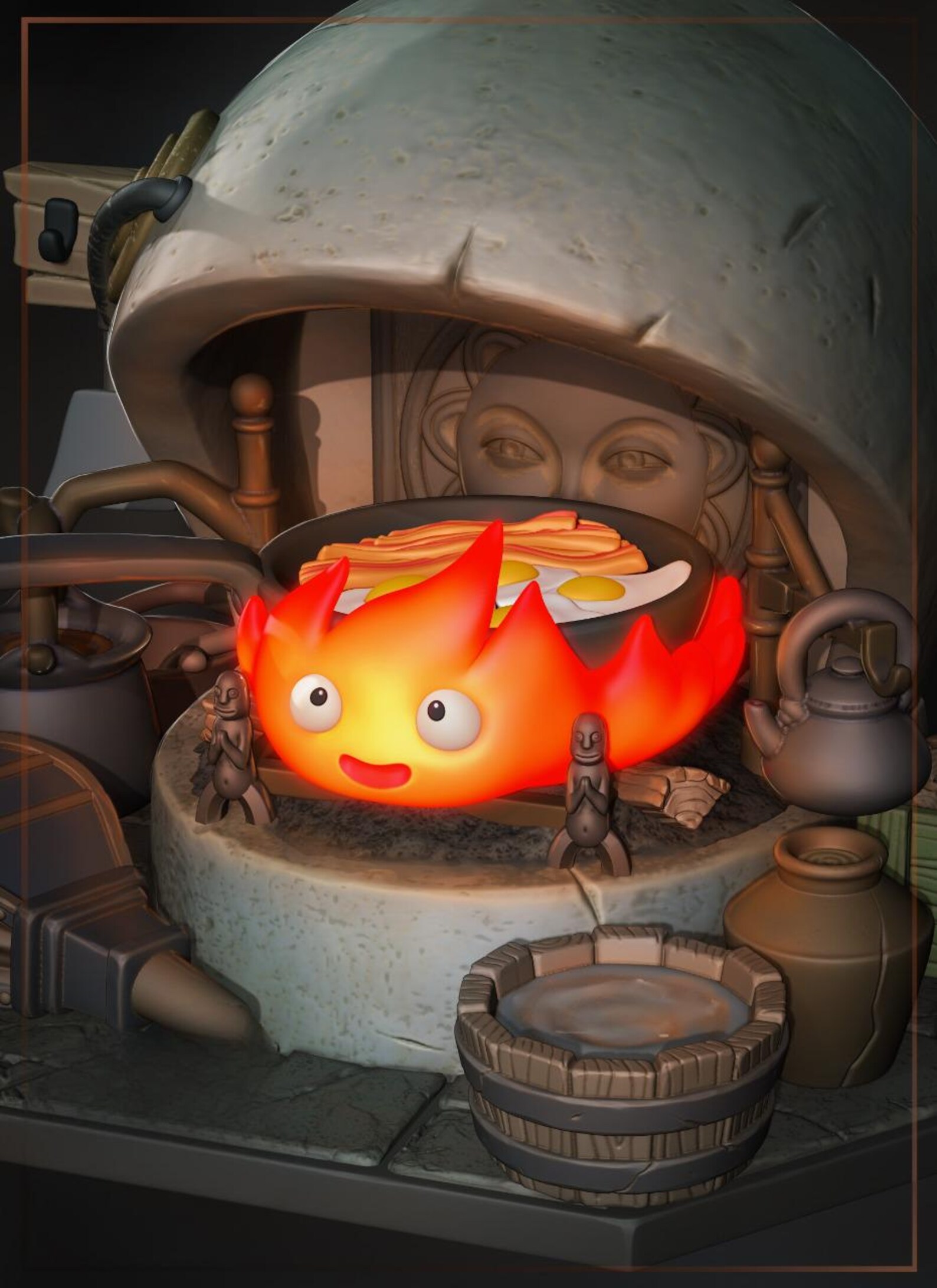 Chibi Fire Spirit STL: Anime Style 3D Print Model (digital Download) - Etsy
