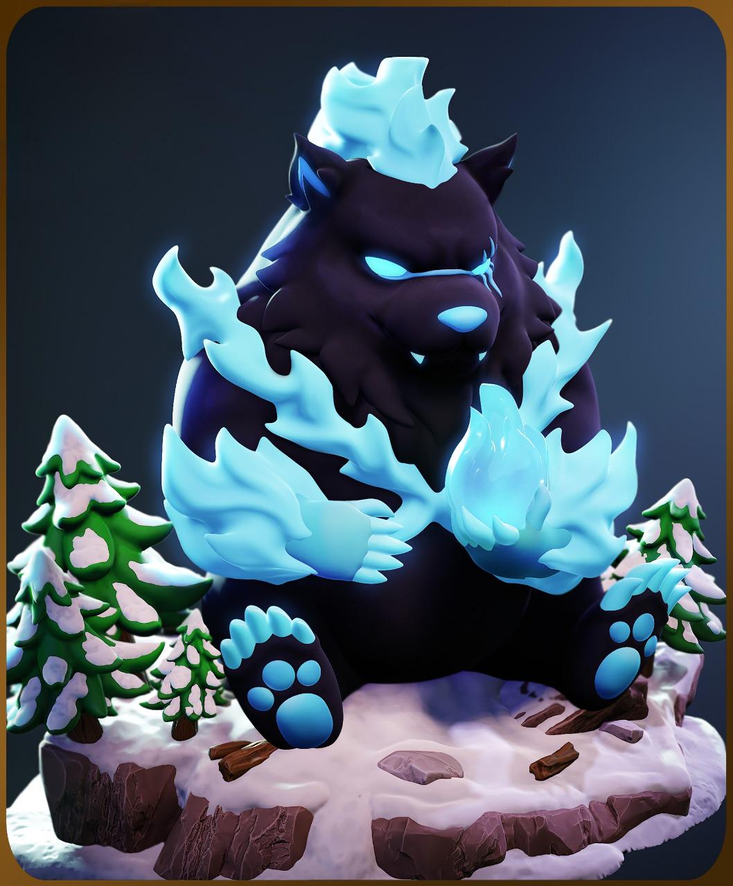 Cute Chibi Shadow Bear STL | Cute Monster Companion 3D Print Model ...