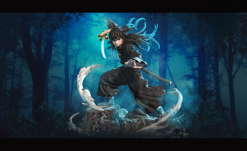 Mist Hashira 3D Print Model | Anime STL Figure | Digital Download - Etsy