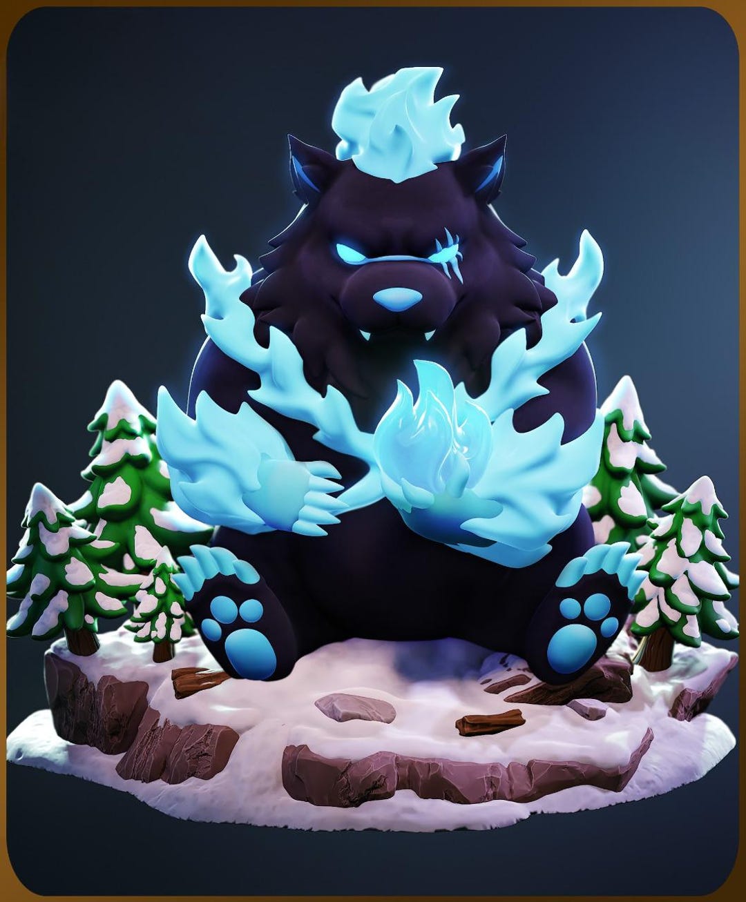 Cute Chibi Shadow Bear STL | Cute Monster Companion 3D Print Model ...