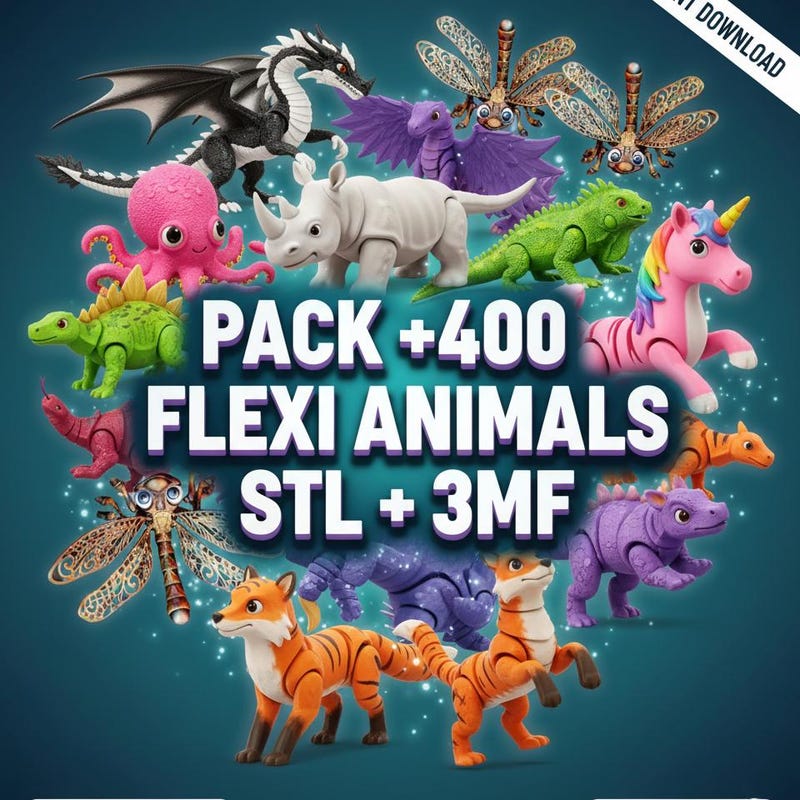 Flexi Toys 3d Print Files - Etsy