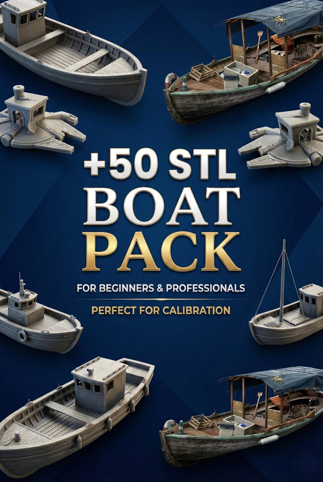 BENCHY Boat STL PACK +50 – 3D Printing Files Realistic Boat Models ...
