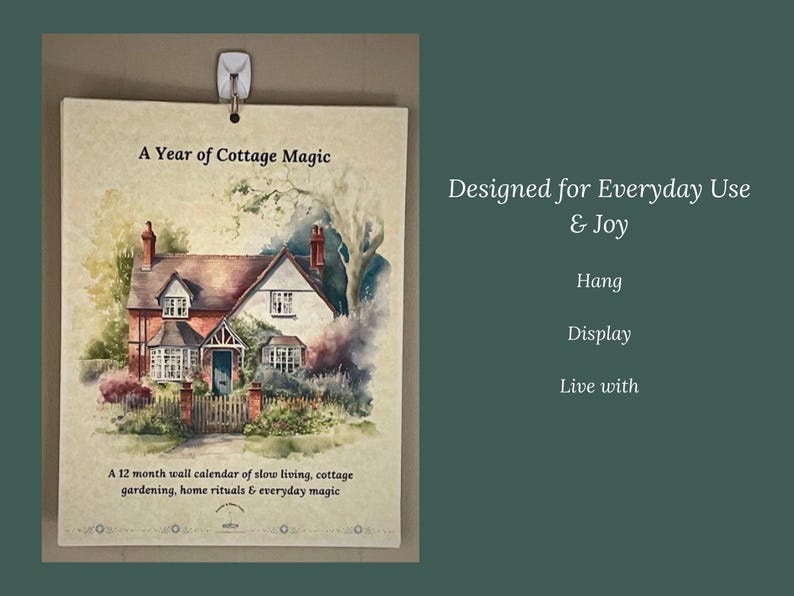 A Year of Cottage Magic Calendar 2026 – 12-month Printable Wall ...