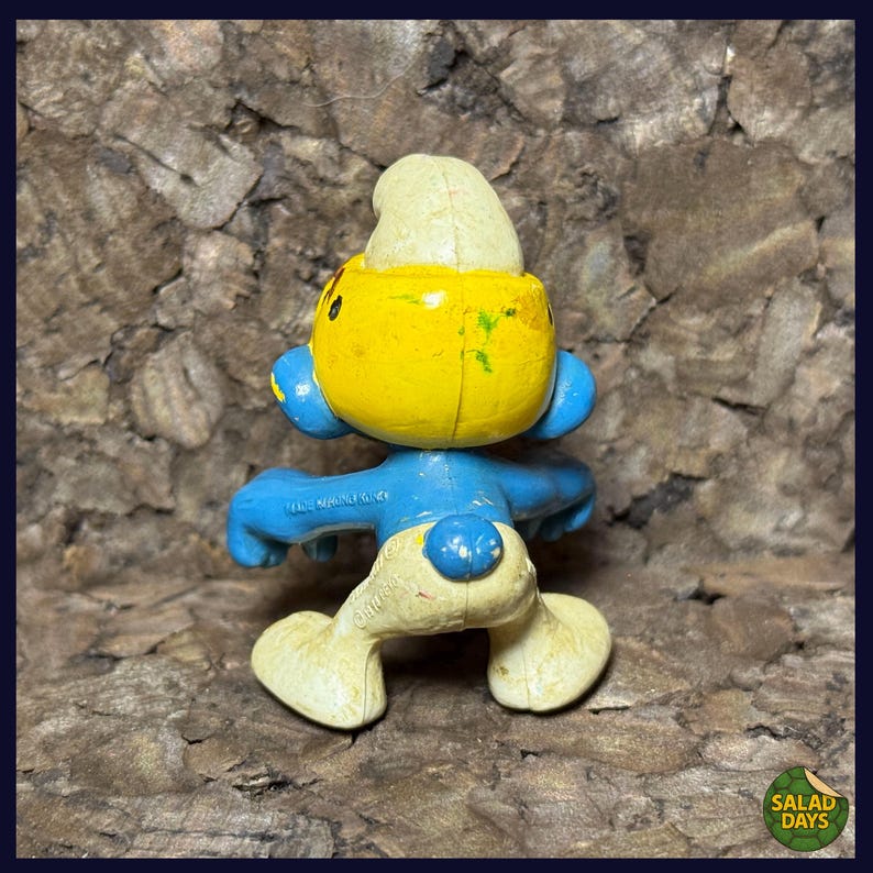 Smurfs -yellow Wrestler- PVC Toy - Etsy