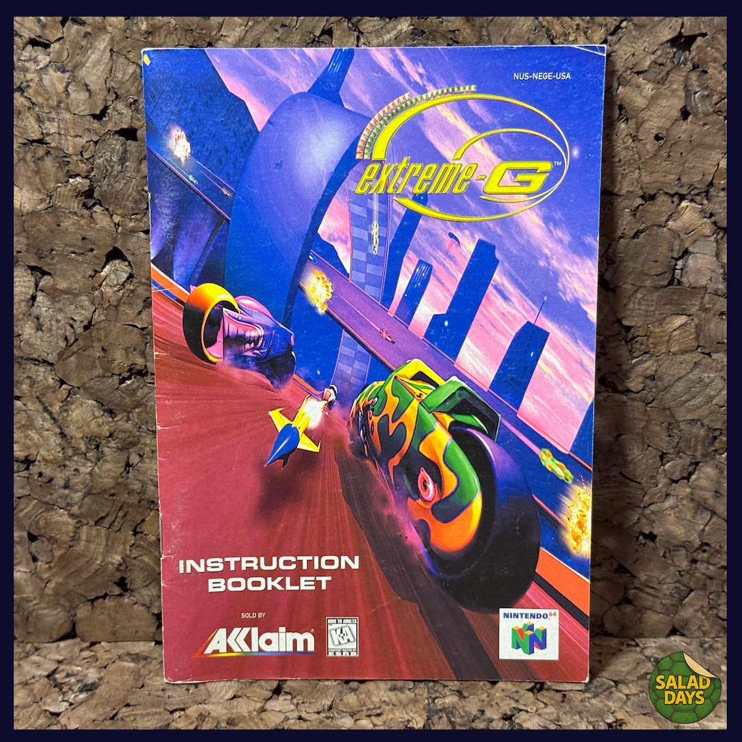 Extreme G -nintendo 64- Manual - Etsy