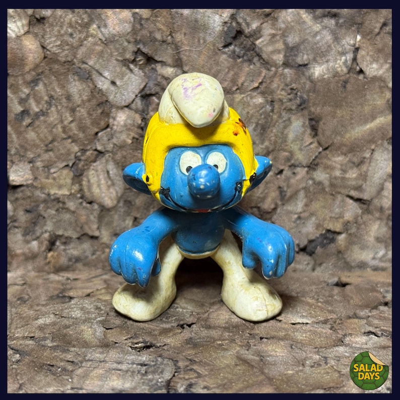 Smurfs -yellow Wrestler- PVC Toy - Etsy
