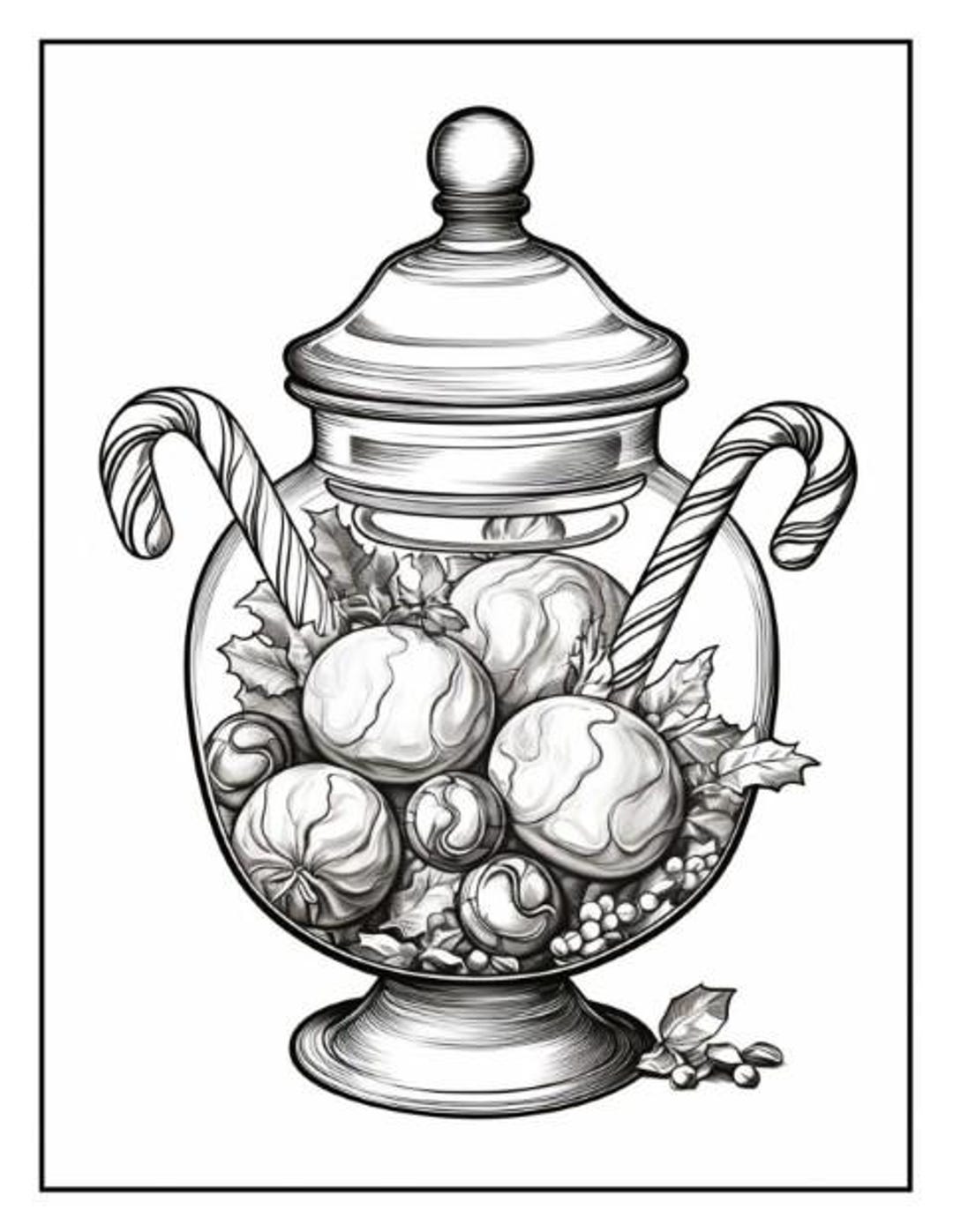 200 Candy Christmas Coloring Pages - Etsy Australia