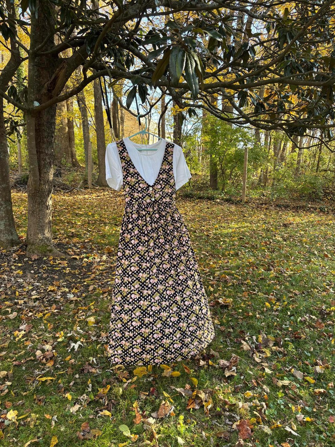 Vintage 80s Maternity Women's Midi Dress With Attached White Top - Etsy