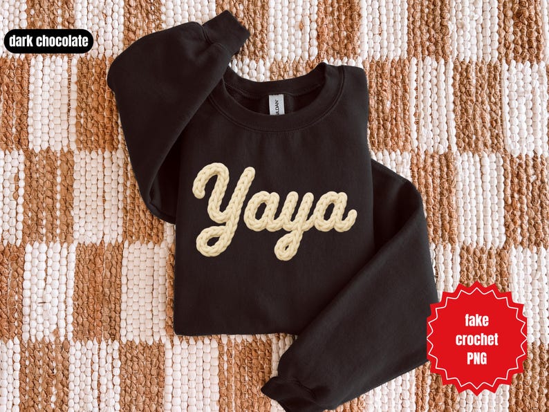 Preppy Yaya Faux Yarn PNG, Simple Granny PNG, Christmas Family PNG ...