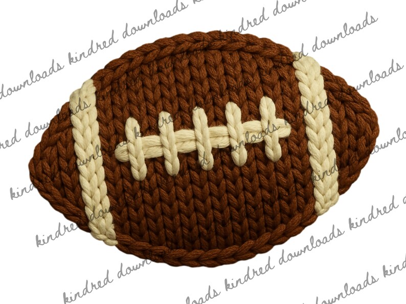 KC Football Faux Yarn Knit Look PNG: Two PNG Files-cute Team Spirit ...