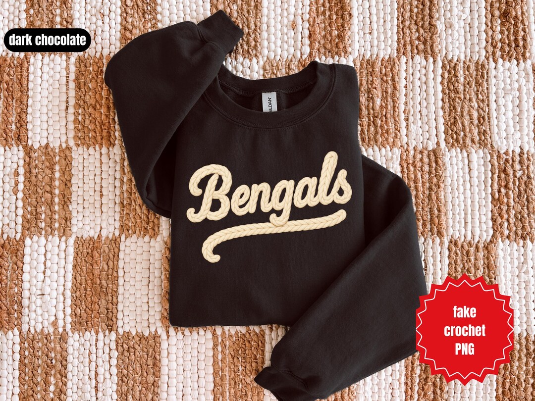 Preppy Bengals Faux Yarn PNG, Simple Bengals PNG, Christmas Boutique ...