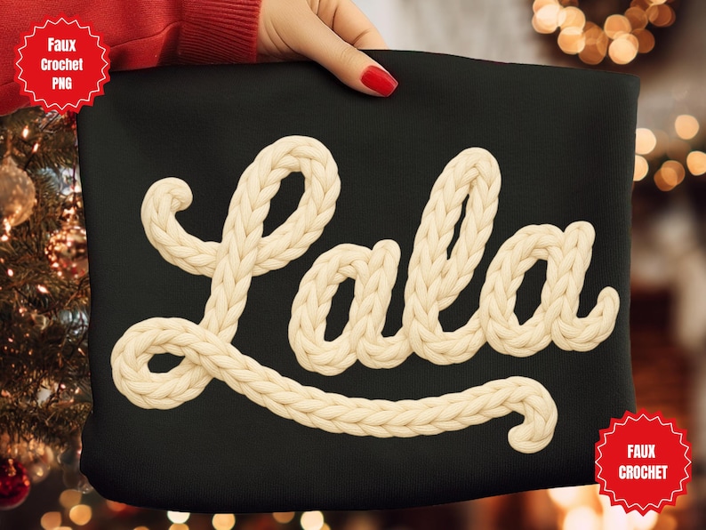 Preppy Lala Faux Yarn PNG, Simple Knit PNG, Preppy Christmas PNG ...