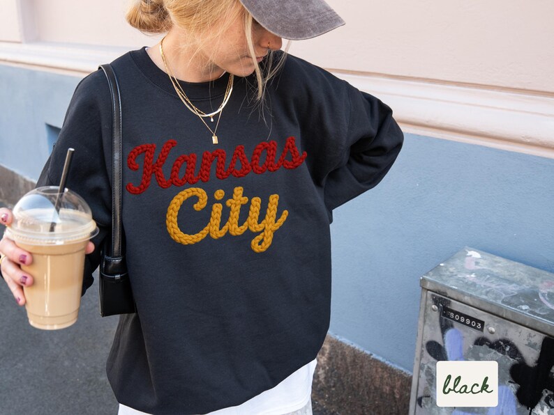 KC Football Faux Yarn Knit Look PNG: Two PNG Files-cute Team Spirit ...
