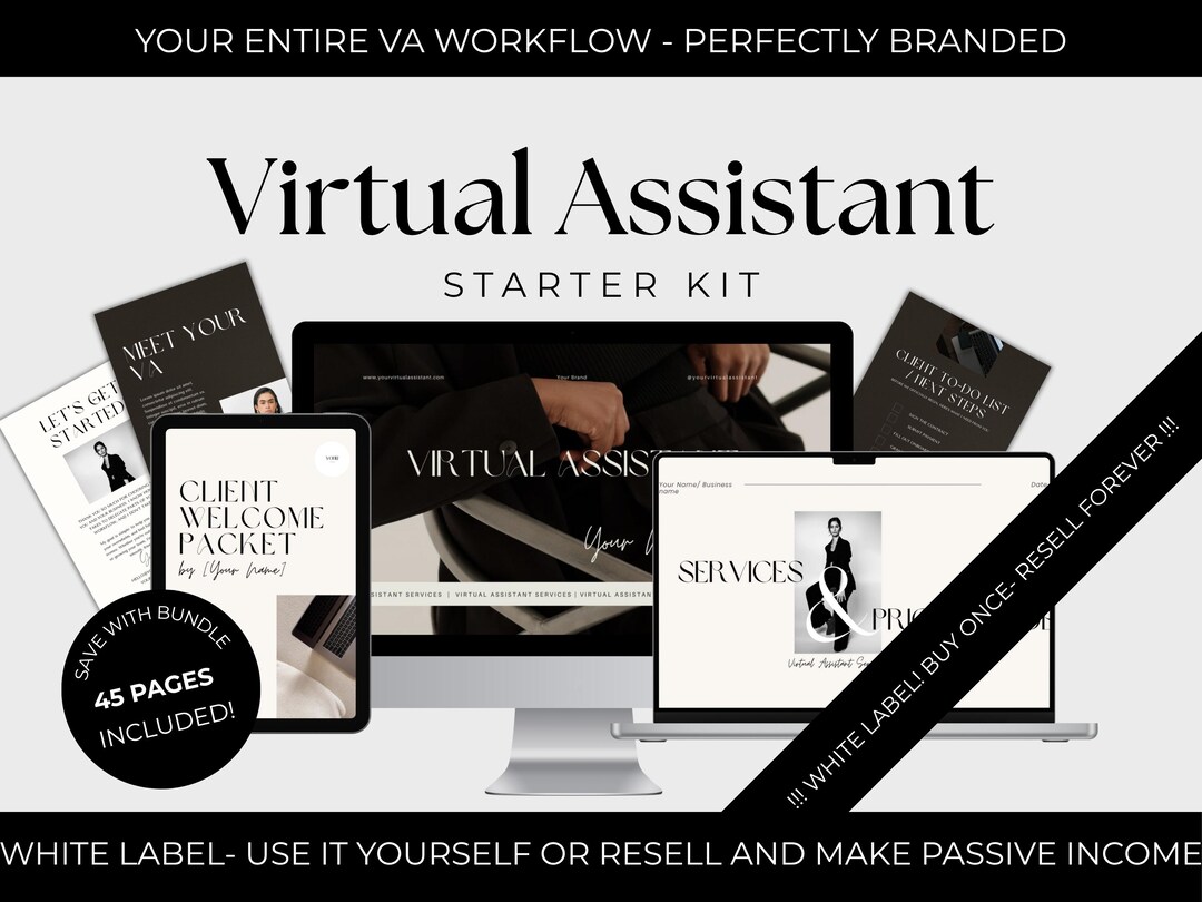 Virtual Assistant Toolkit Bundle | Editable Canva Templates | VA Client ...