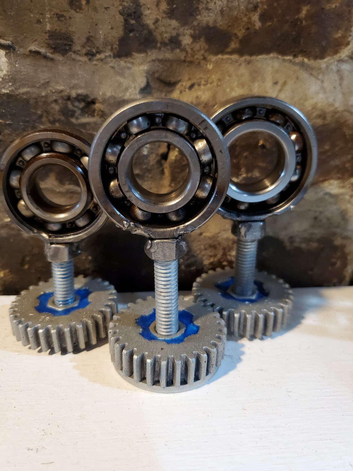 Lucky No. 7 Industrial Desk Sculpture Set - Etsy