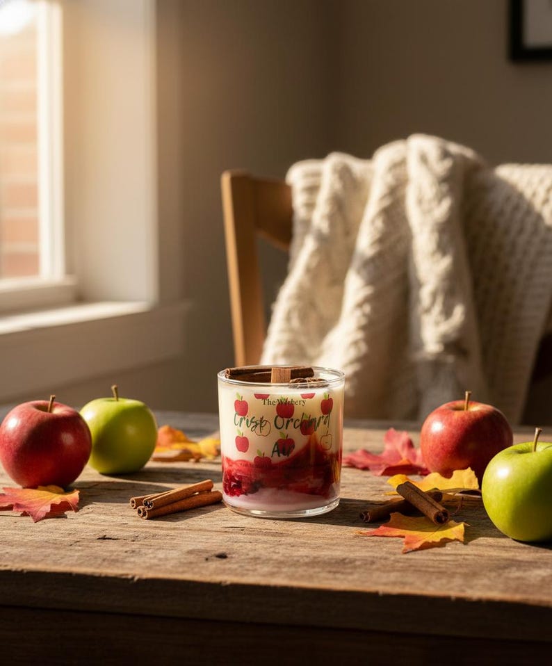 Apple Orchard Candle: Crisp Fall Scent, Soy-coconut Wax, 10 Oz - Etsy