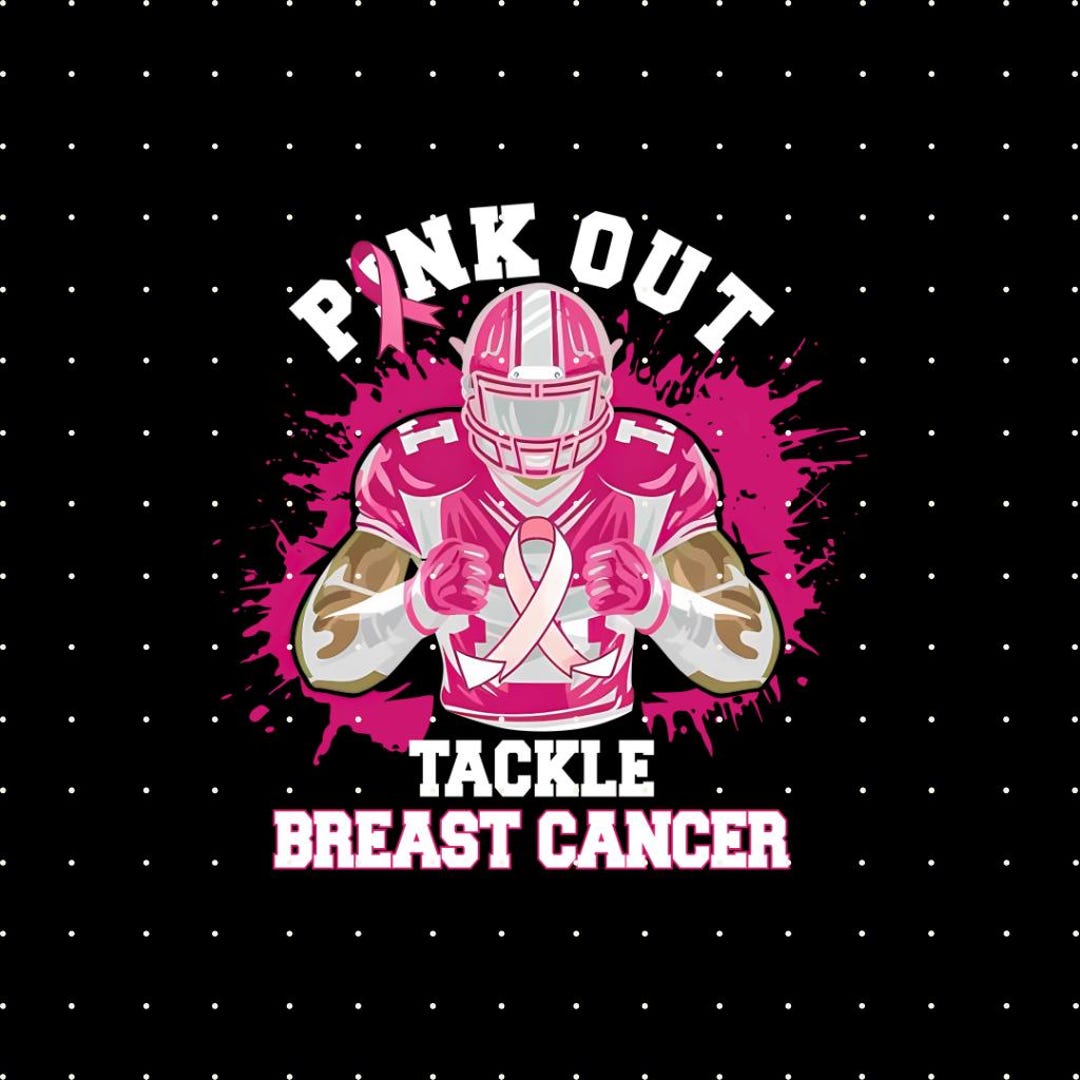 Pink Out Tackle Breast Cancer PNG, Cancer Awareness PNG, Fight Breast ...