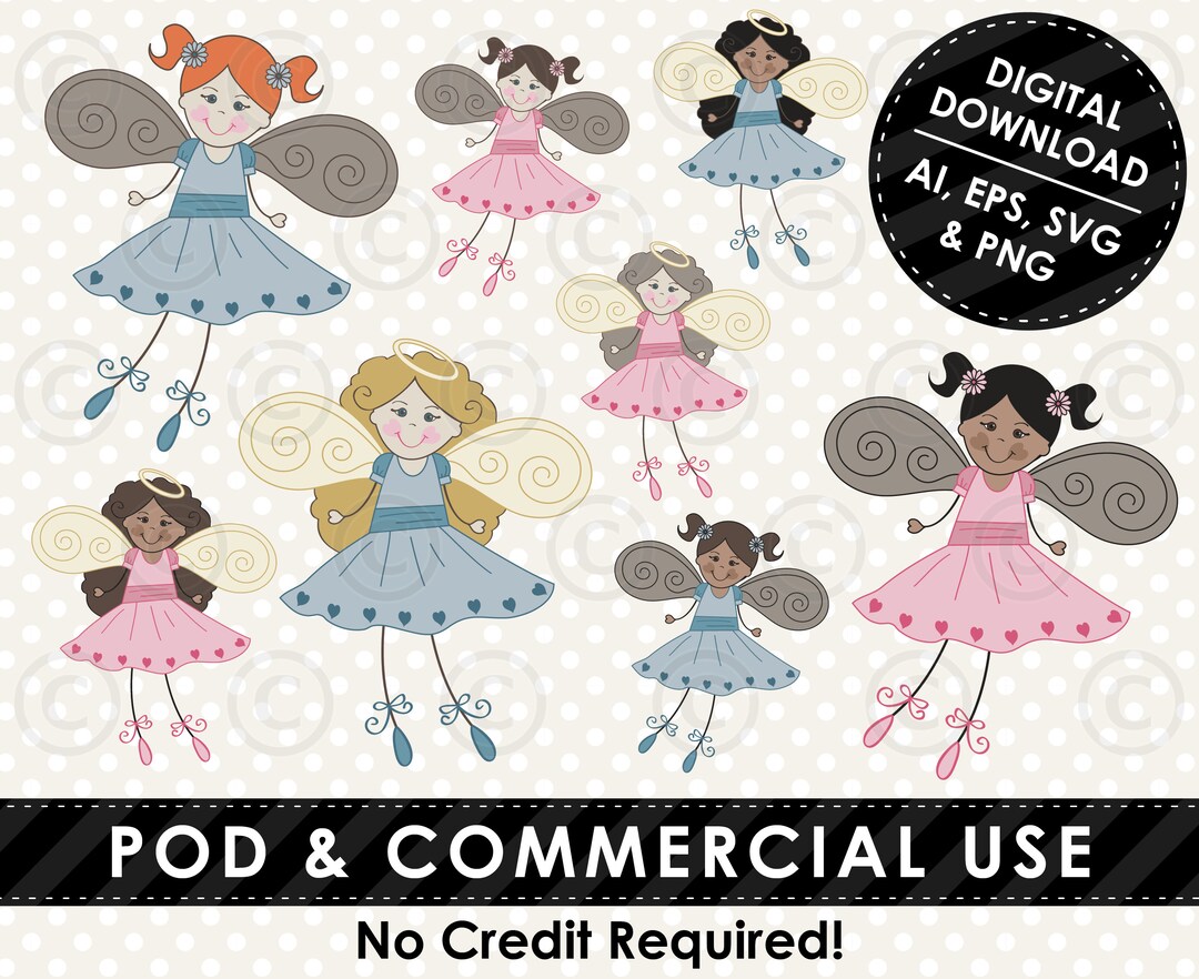 Stick Figure Ballerina Fairies Clipart Commercial Use No Credit ...