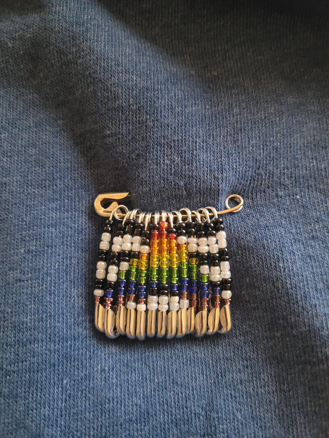 Straight Ally Flag Pin | Crystal Beaded Pride Pin | Handmade LGBTQ Ally ...