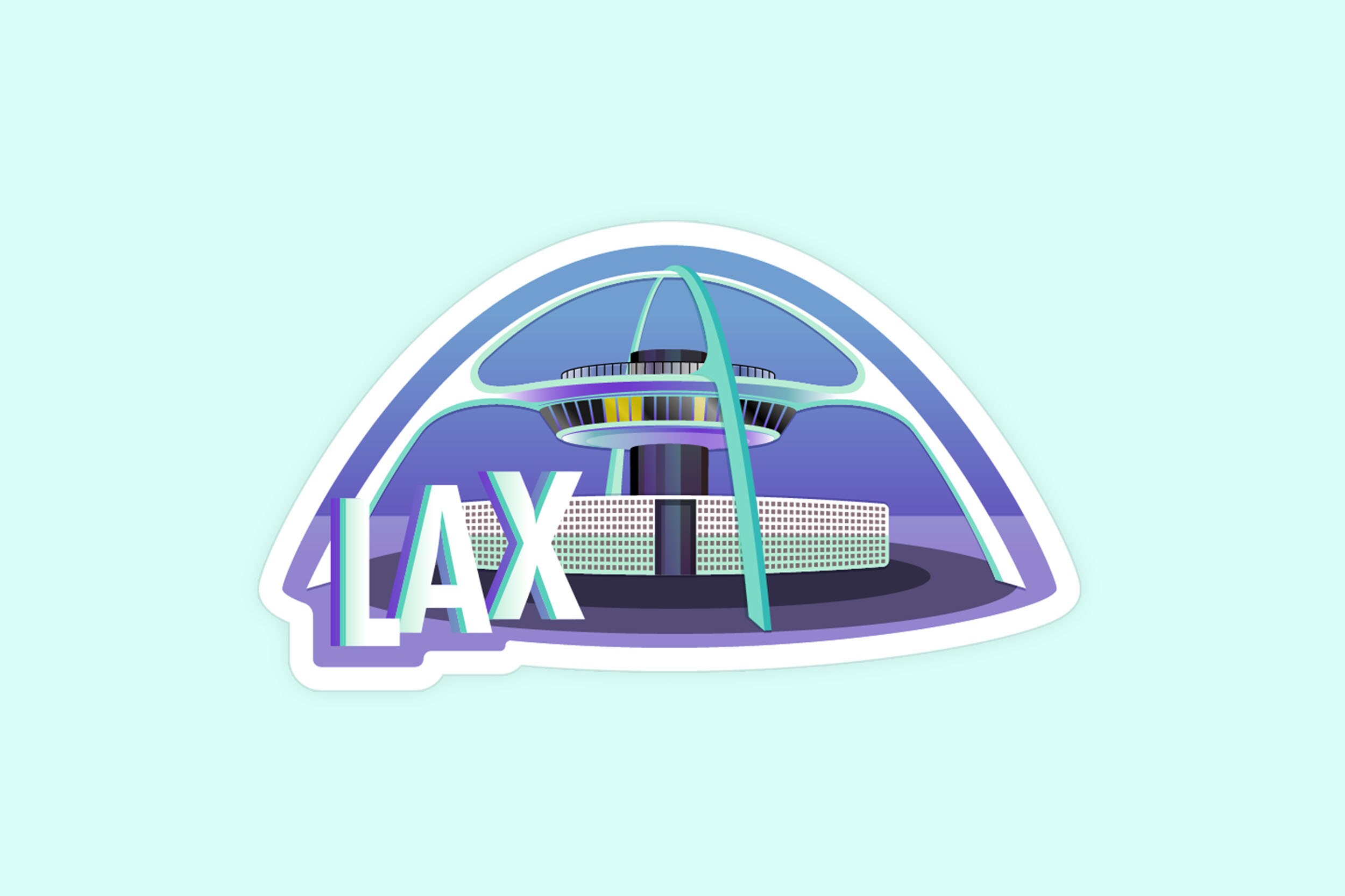 LAX 1961 Sticker - Etsy